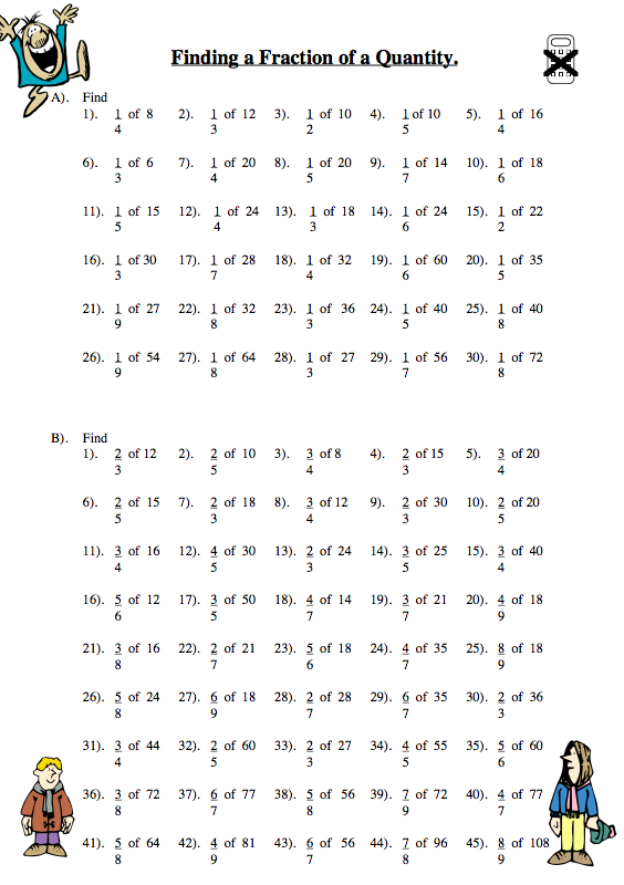 7M1MAT22: Fraction of a Quantity | MHOL